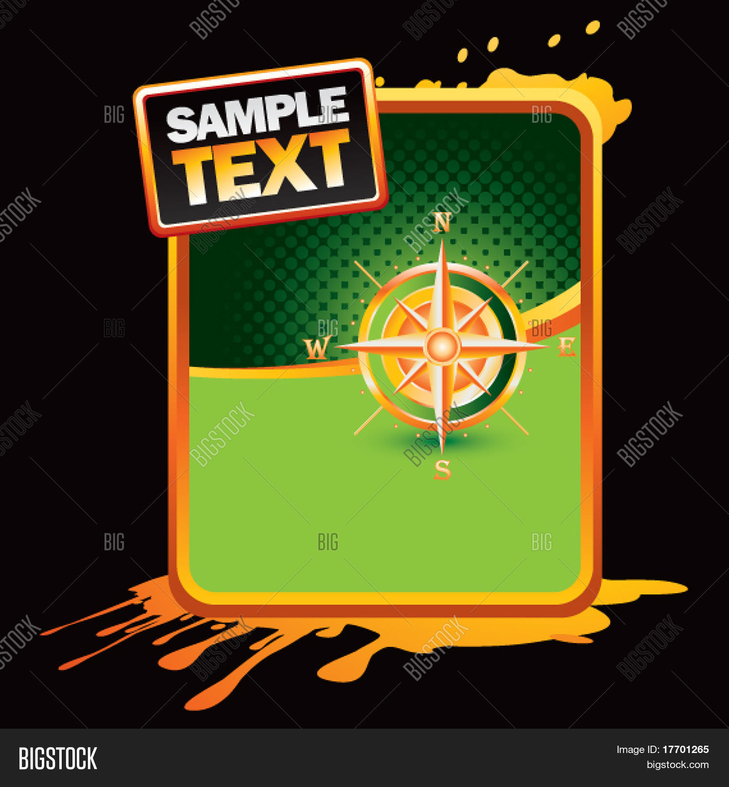 Green Compass Symbol Vector & Photo (Free Trial) | Bigstock