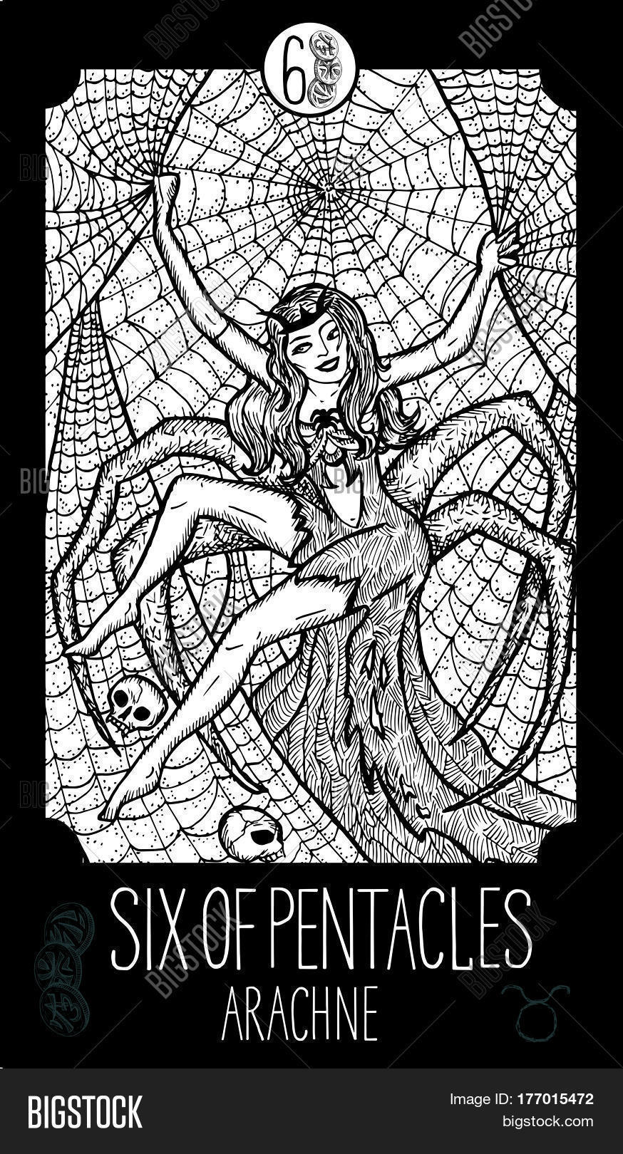 Six Pentacles. Vector & Photo (Free Trial) | Bigstock