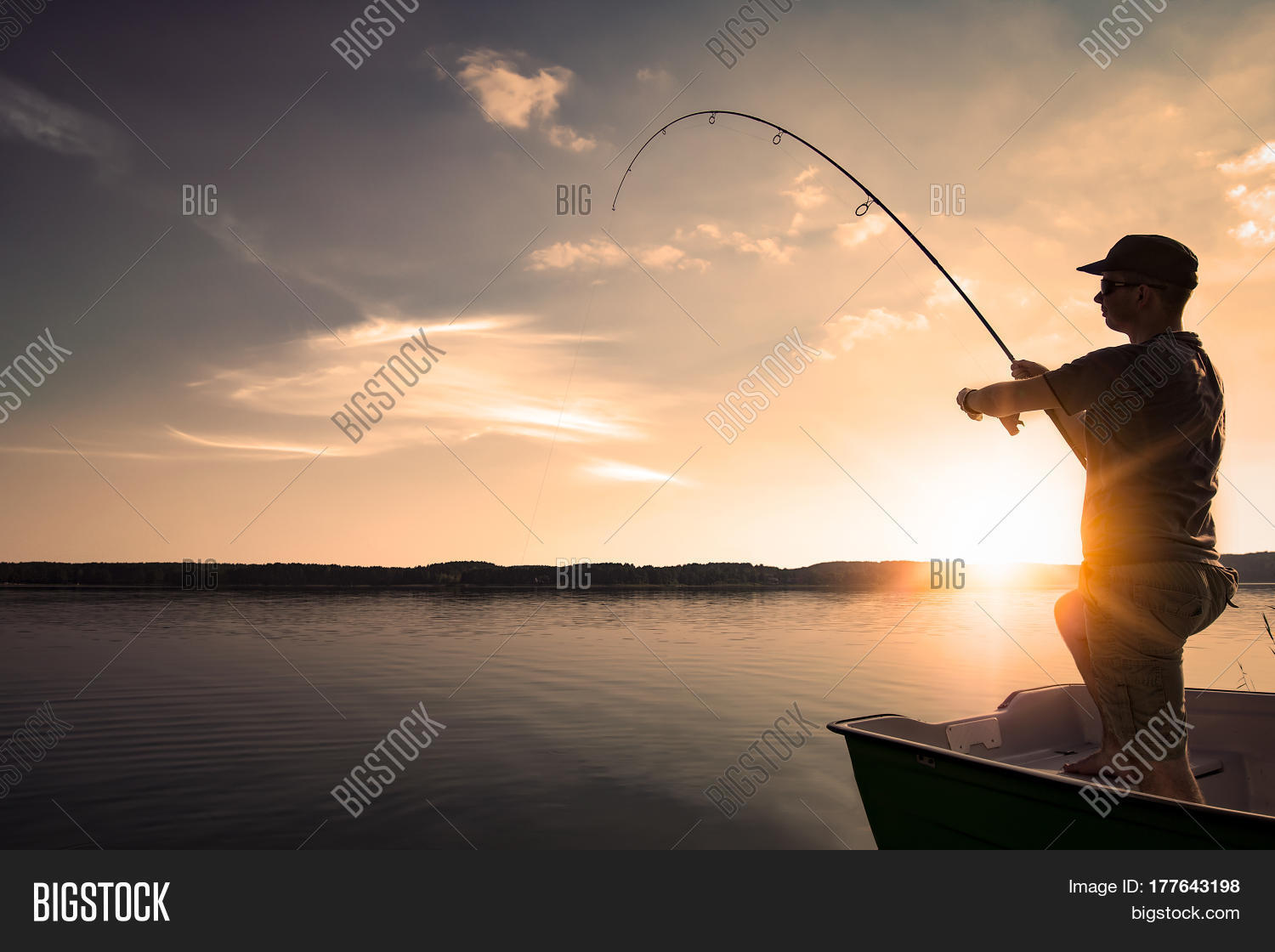 Fishing Rod Lake Image & Photo (Free Trial) | Bigstock