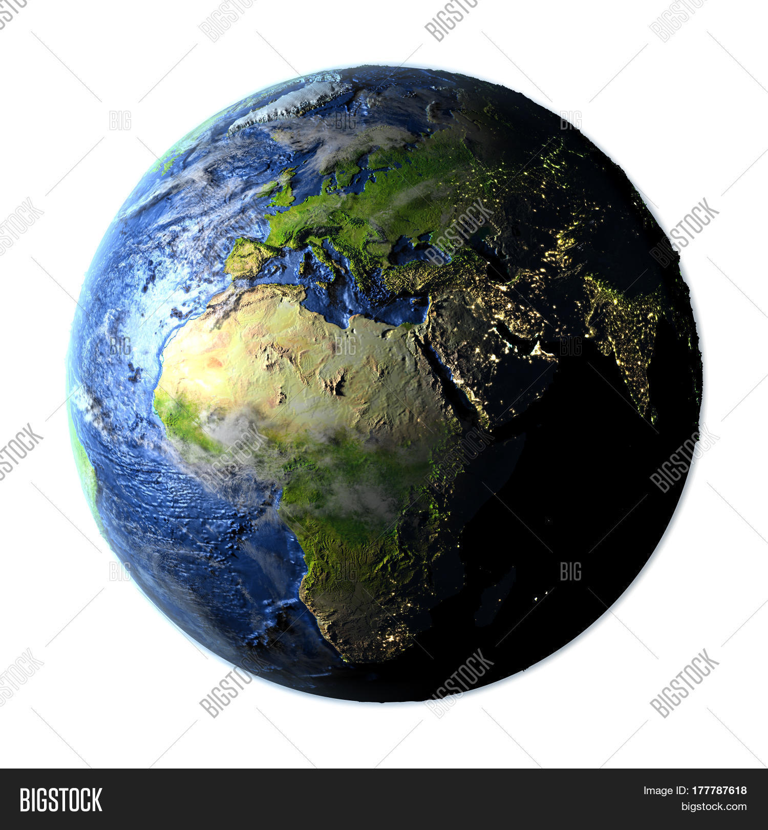 Emea Region On Earth Image & Photo (Free Trial) | Bigstock