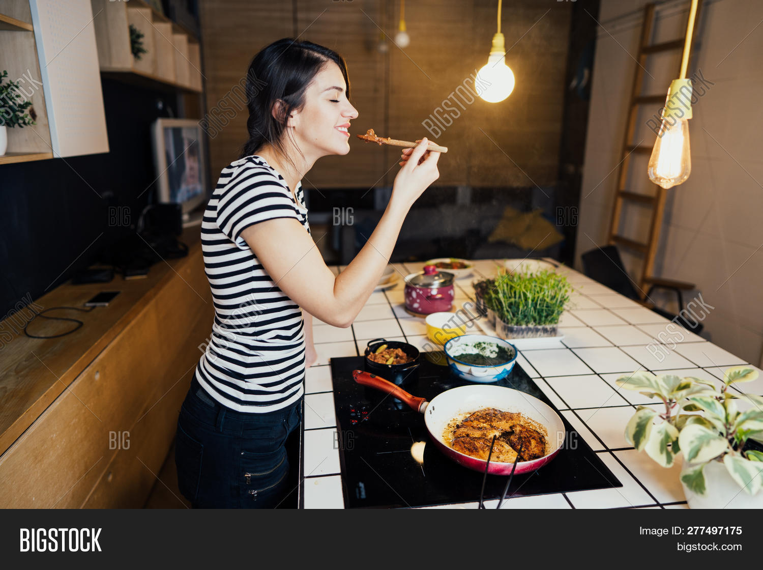 Young Woman Cooking Image & Photo (Free Trial) | Bigstock