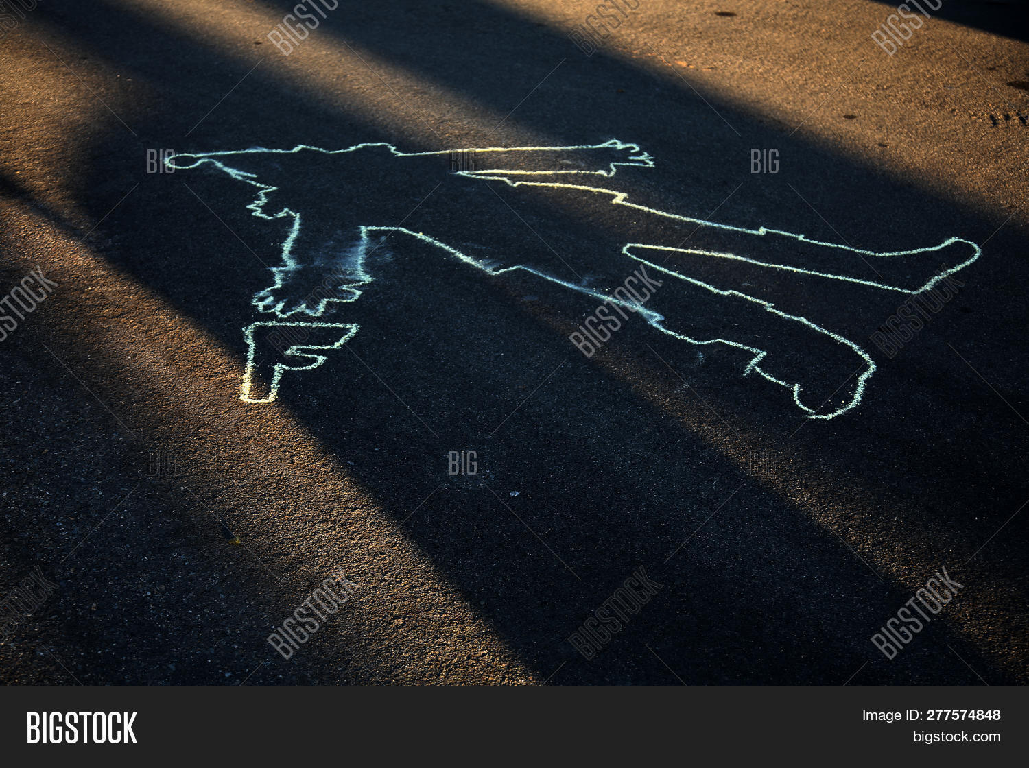 Crime Scene. Chalk Image & Photo (Free Trial) | Bigstock