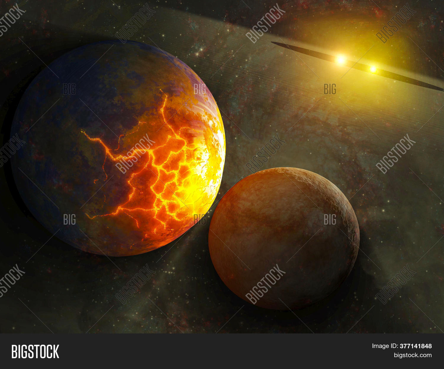 Collision Planets Image & Photo (Free Trial) | Bigstock