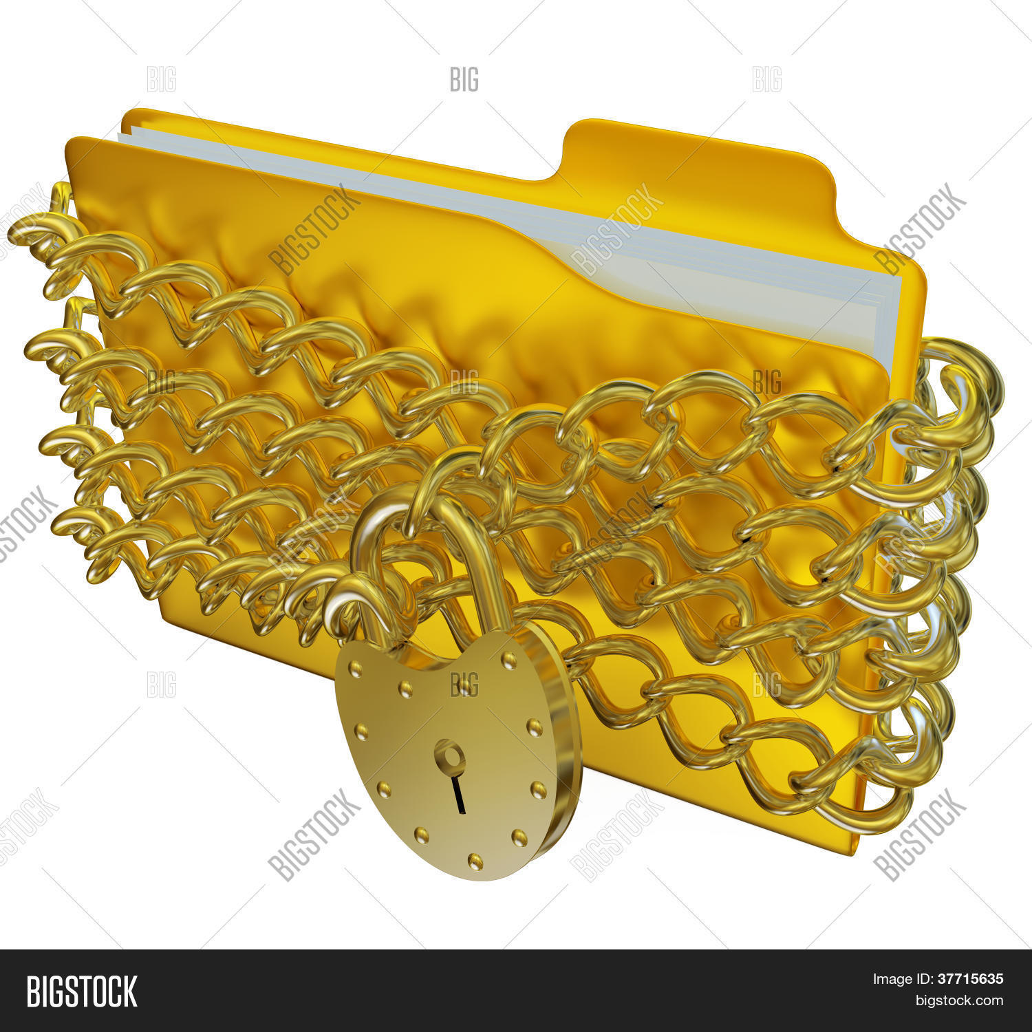 Golden Folder Red Image & Photo (Free Trial) | Bigstock