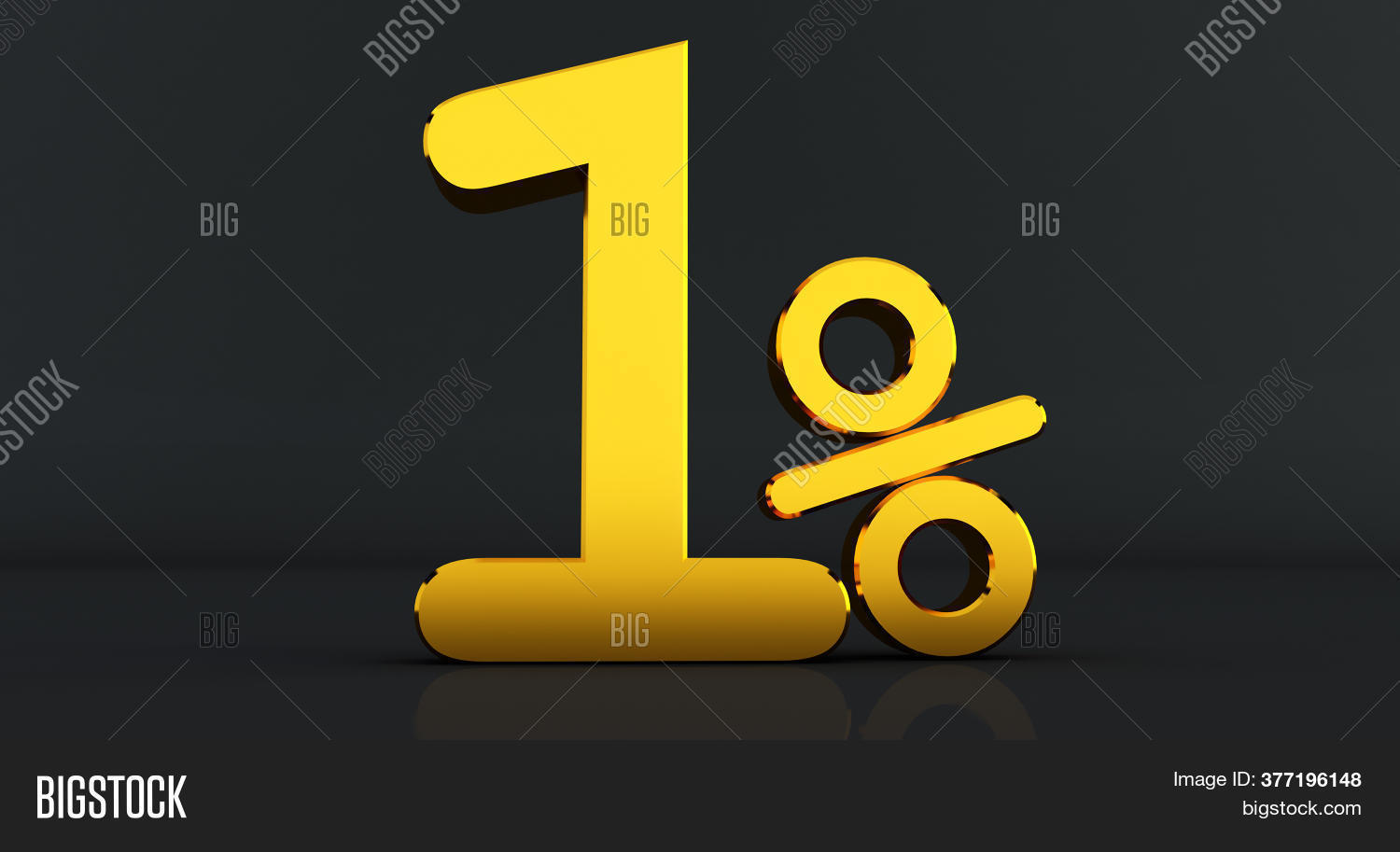 Golden One Percent On Image & Photo (Free Trial) | Bigstock