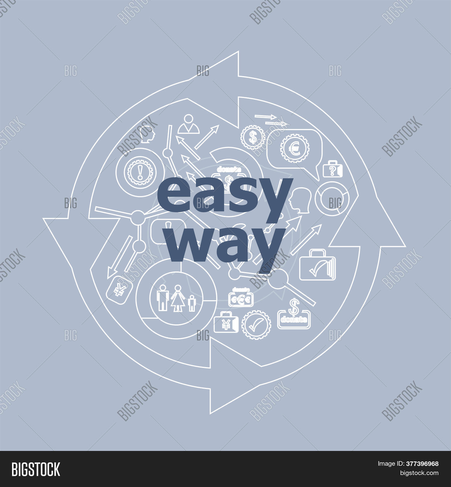 Text Easy Way. Social Image & Photo (Free Trial) | Bigstock