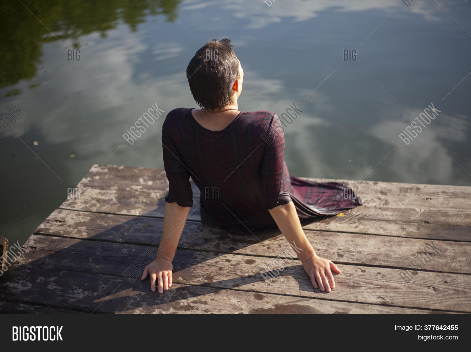 Girl Wet Clothes Sits Image And Photo Free Trial Bigstock