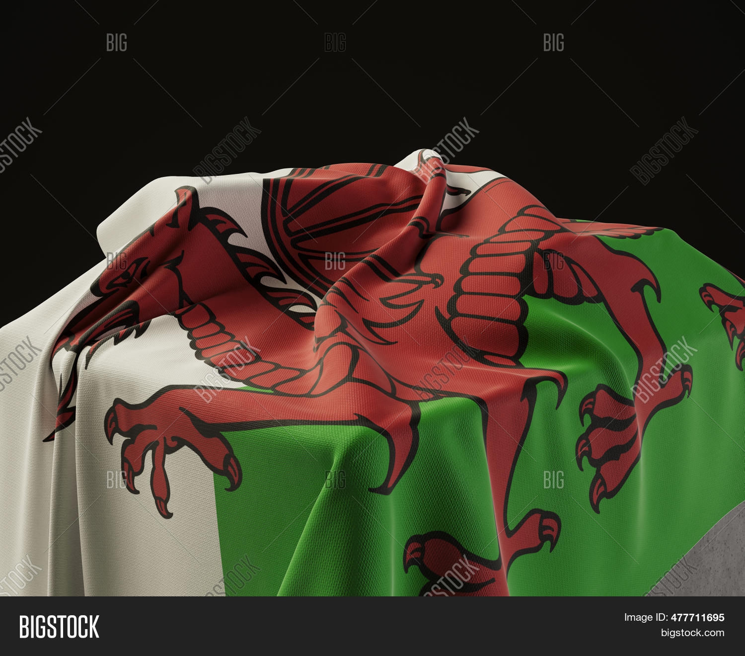 Wales Flag Draped Over Image & Photo (Free Trial) | Bigstock