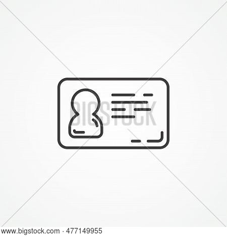 Id Card Outline Icon Vector & Photo (Free Trial) | Bigstock