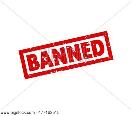 Banned Red Square Vector & Photo (Free Trial) | Bigstock