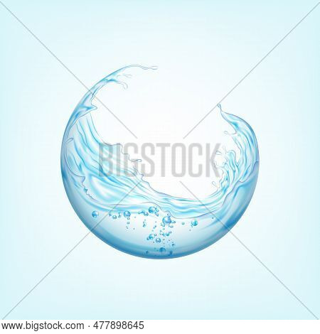 Water Splash Round Vector & Photo (Free Trial) | Bigstock