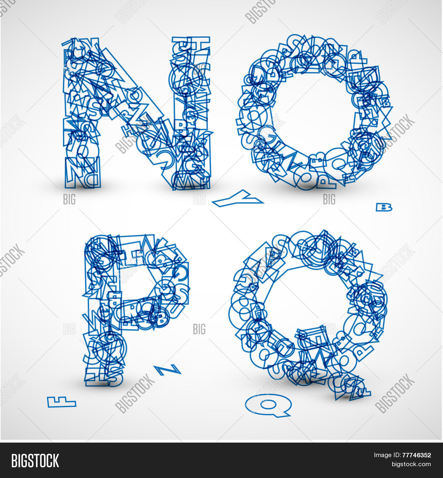 Vector Font Made Blue Vector & Photo (Free Trial) | Bigstock