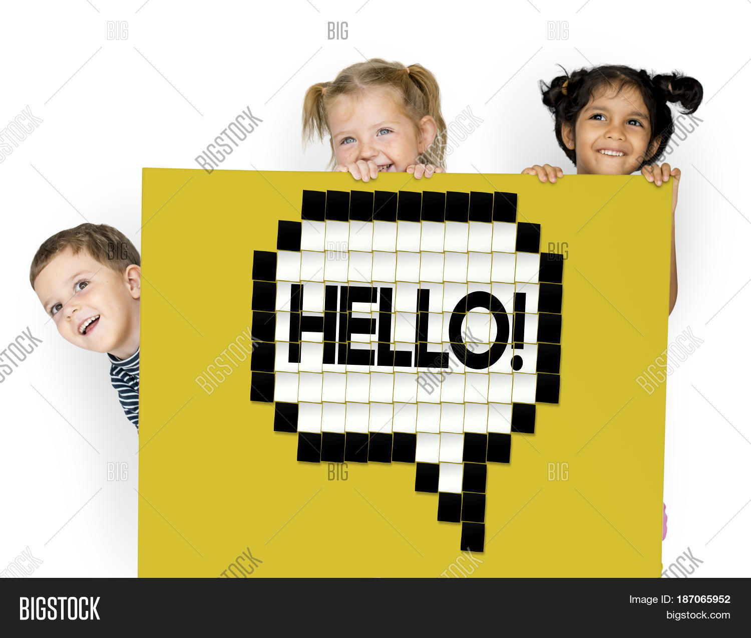 Kids Say Hello Hi Image & Photo (Free Trial) | Bigstock