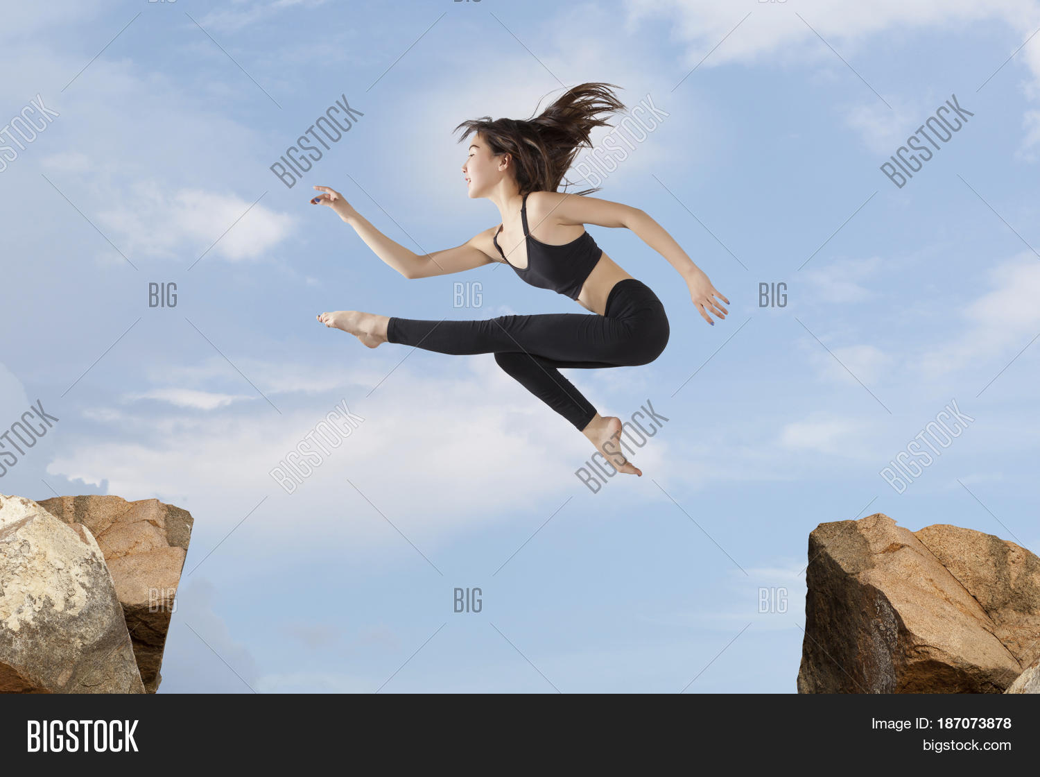 Young Woman Jumping Image & Photo (Free Trial) | Bigstock