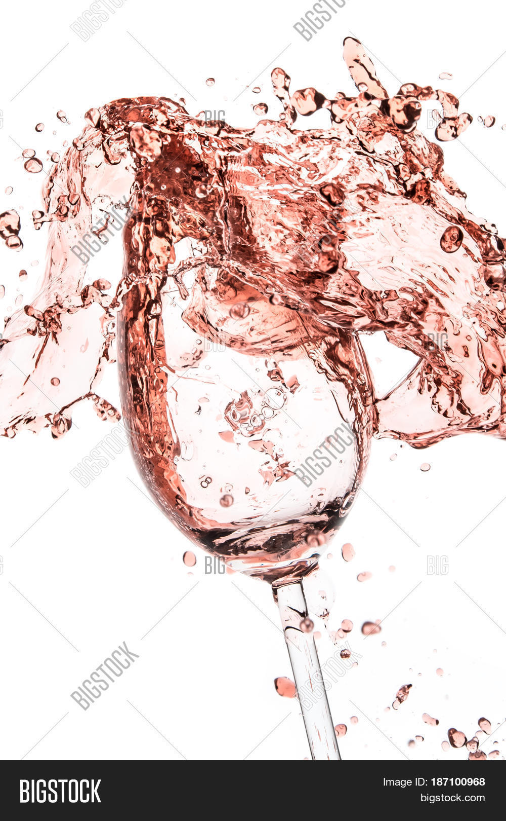 Rose Wine Splashing On Image & Photo (Free Trial) | Bigstock