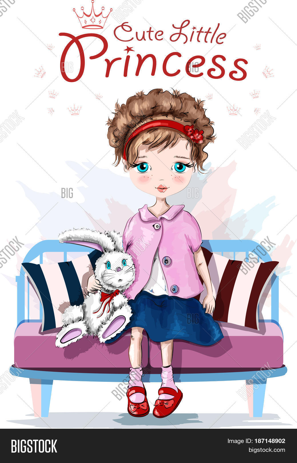 Cute Little Girl Toy Vector & Photo (Free Trial) | Bigstock