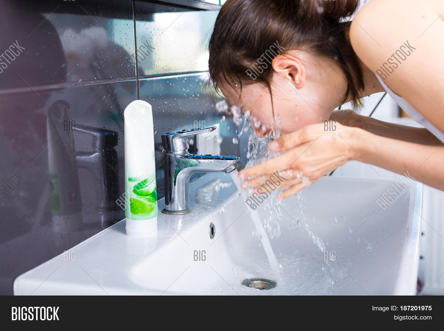 Woman Washing Morning Image & Photo (Free Trial) | Bigstock