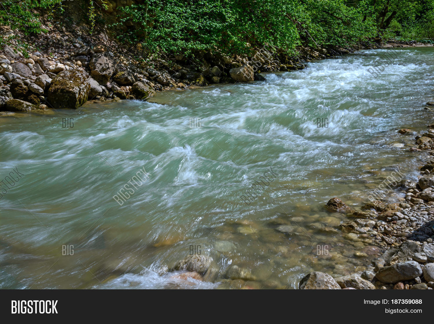 Mountain River Flowing Image & Photo (Free Trial) | Bigstock