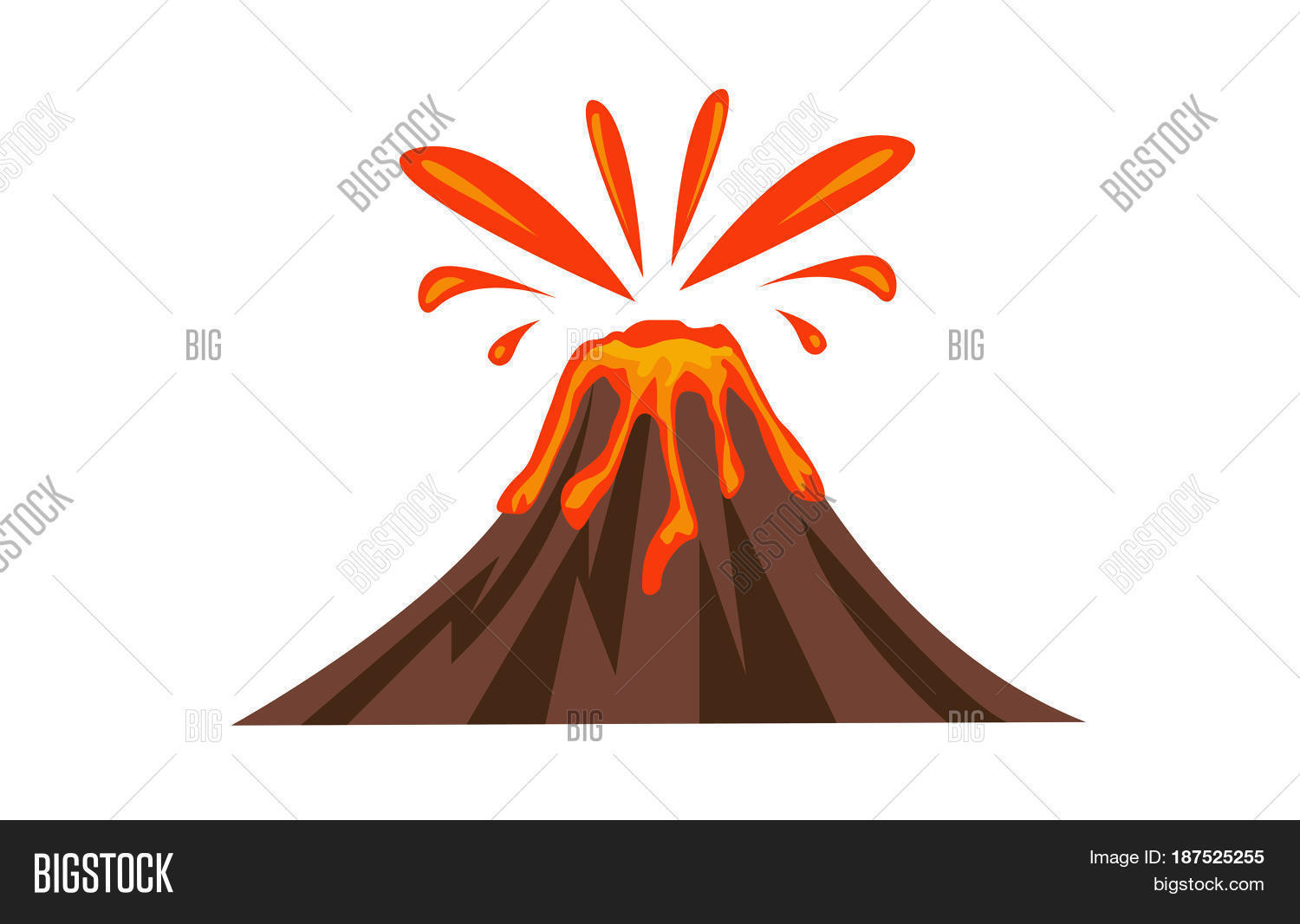 Volcano Icon Vector Vector & Photo (Free Trial) | Bigstock
