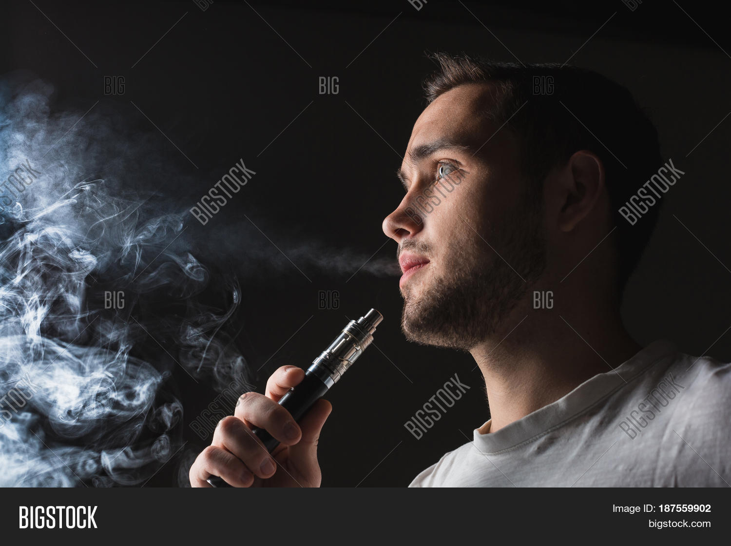 Face Vaping Young Man Image & Photo (Free Trial) | Bigstock