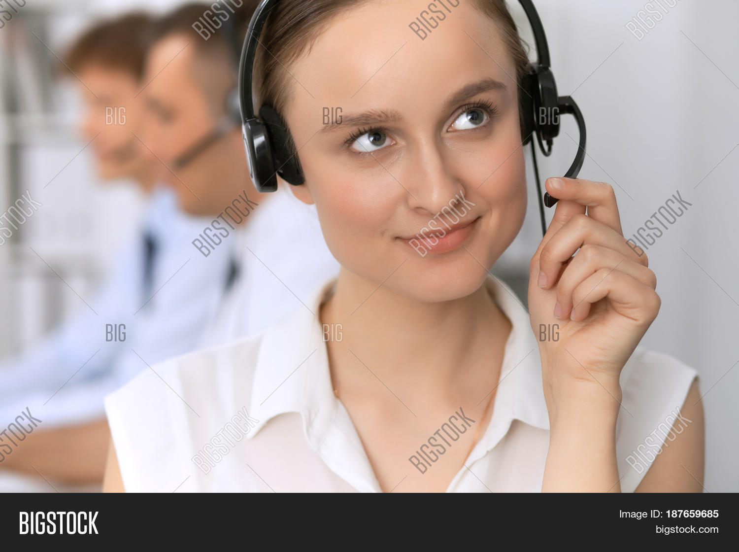 Call Center. Focus On Image & Photo (Free Trial) | Bigstock