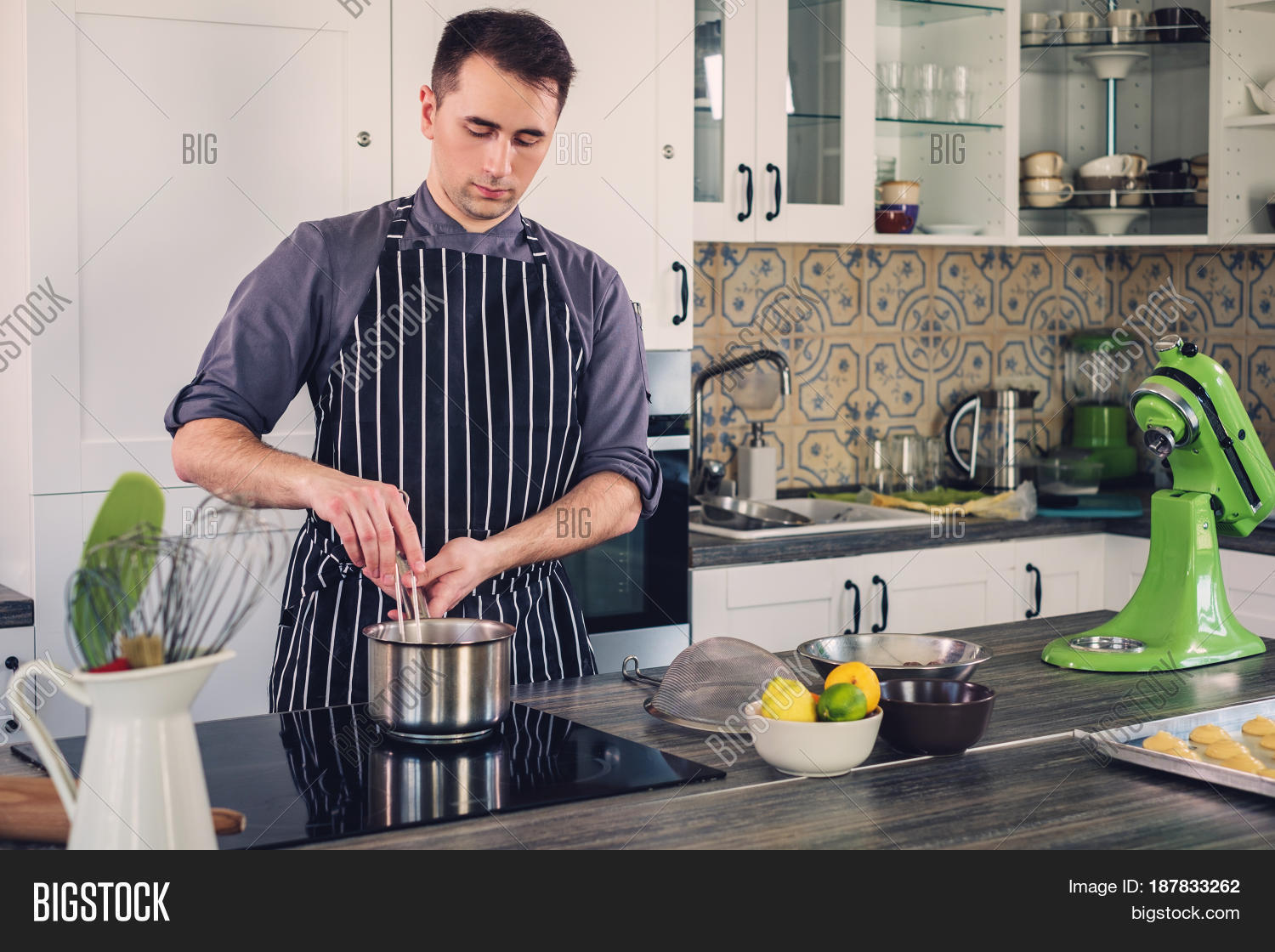 Chef Cook Working On Image & Photo (Free Trial) | Bigstock