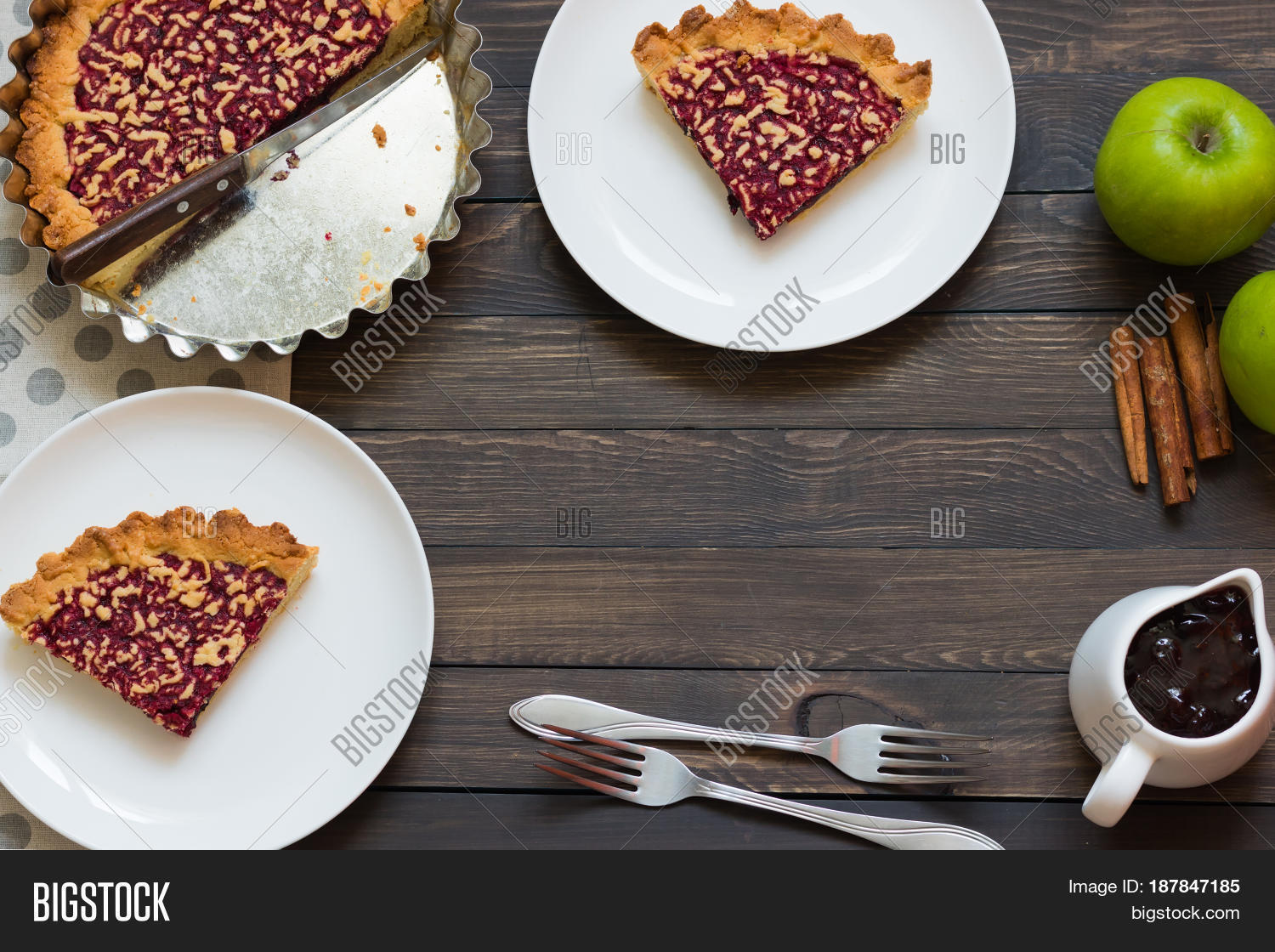 Pie Apple Berry Jam On Image & Photo (Free Trial) | Bigstock