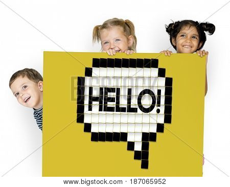 Kids Say Hello Hi Image & Photo (Free Trial) | Bigstock