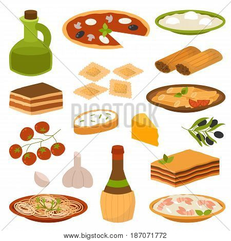 Cartoon Italy Food Vector & Photo (Free Trial) | Bigstock