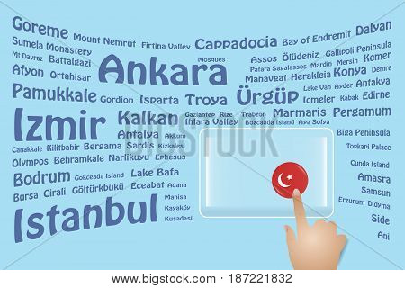 Hand Touching Round Vector & Photo (Free Trial) | Bigstock