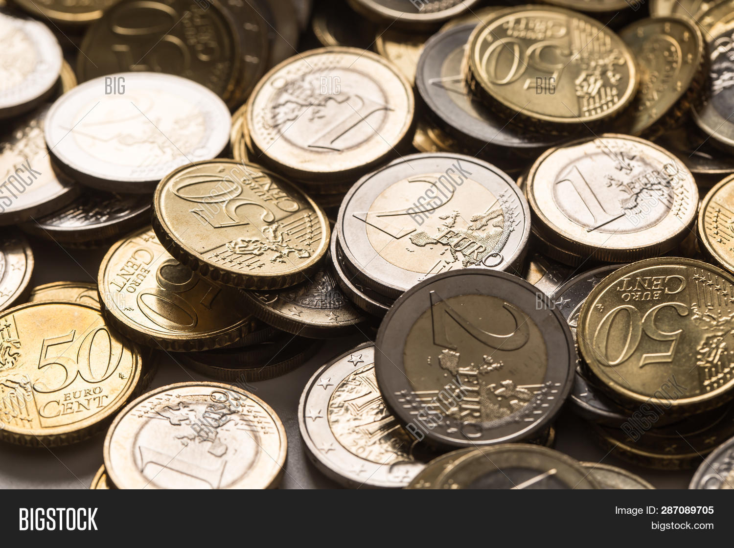 Close- Pile New Euro Image & Photo (Free Trial) | Bigstock