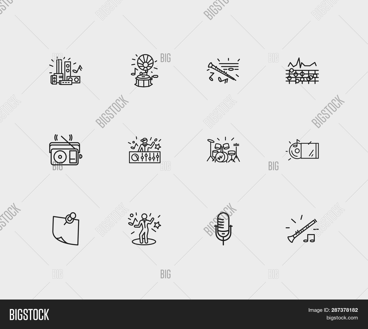 Melody Icons Set. Image & Photo (Free Trial) | Bigstock