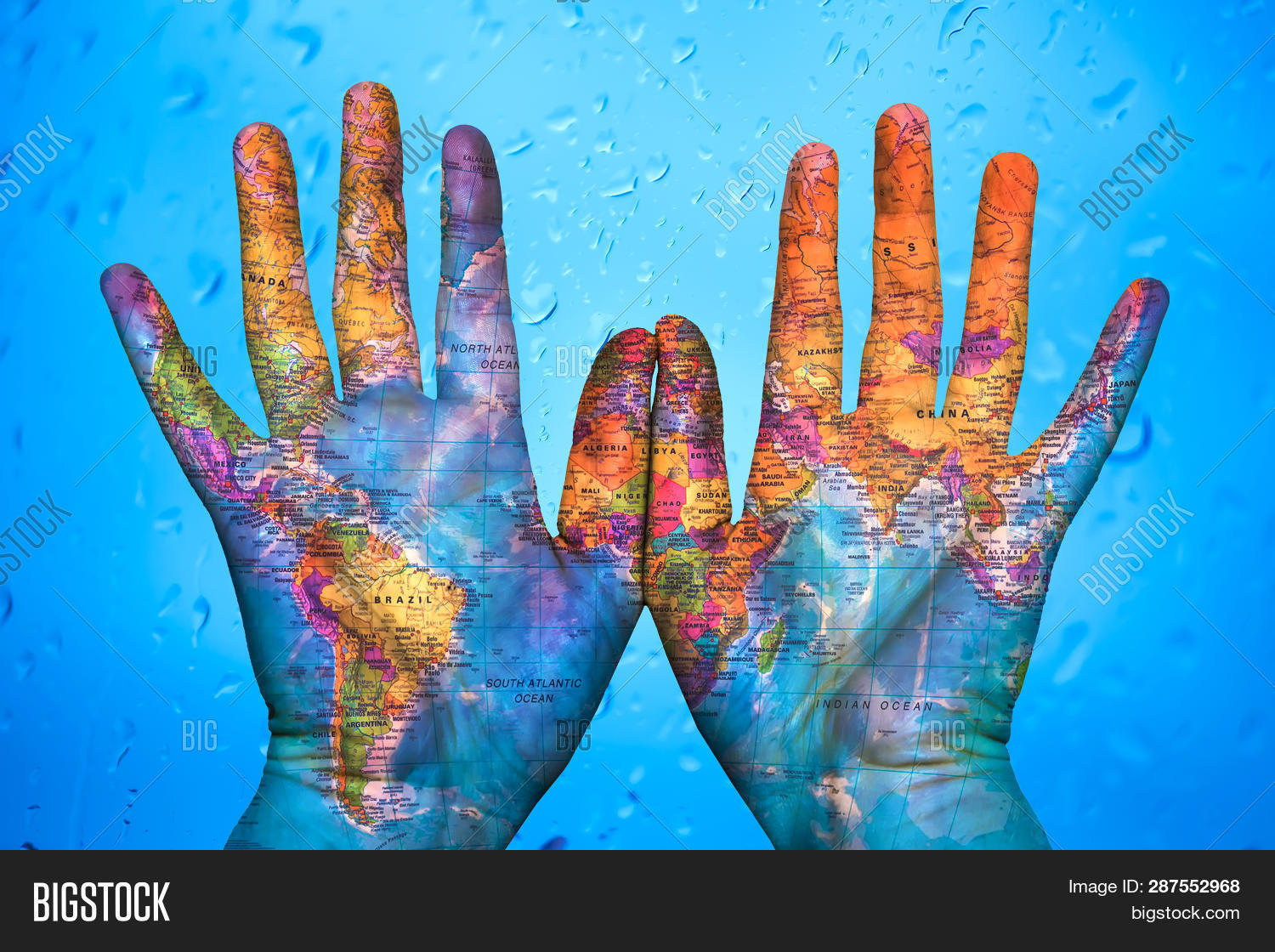 Map World On Hands Image & Photo (Free Trial) | Bigstock