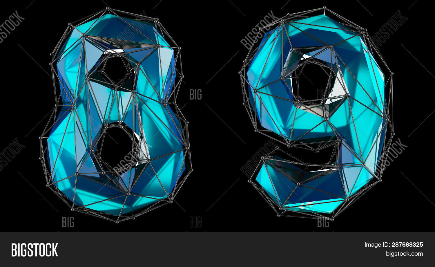 Number Set 8, 9 Made Image & Photo (Free Trial) | Bigstock