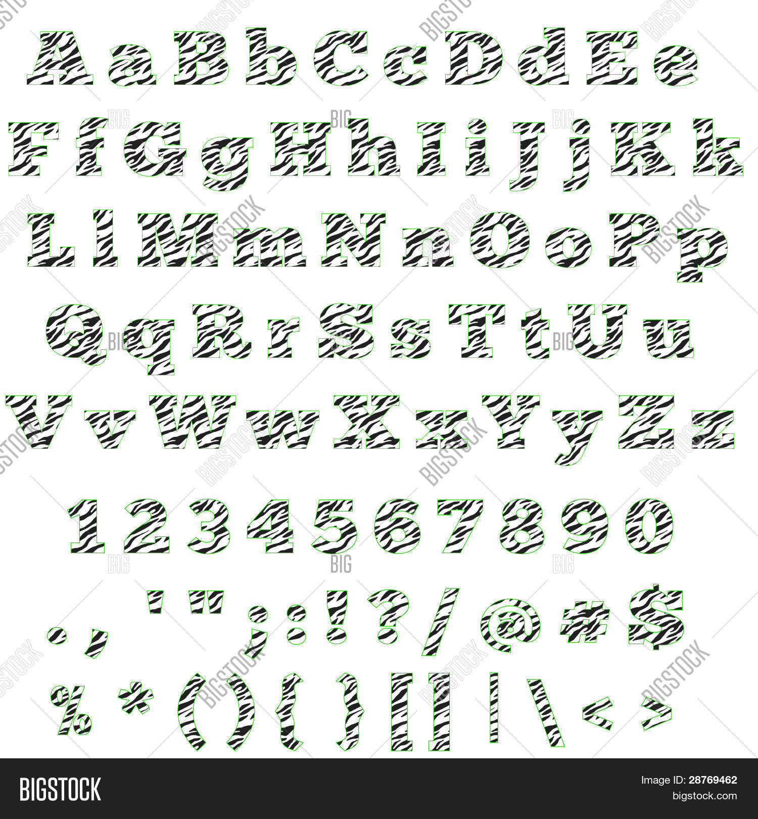 Zebra Alphabet Letters Image & Photo (Free Trial) | Bigstock