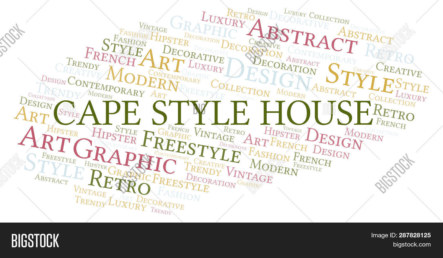 Cape Style House Word Image & Photo (Free Trial) | Bigstock