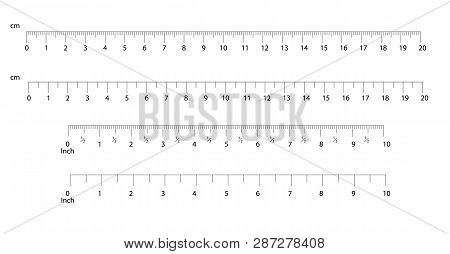 Inch Metric Rulers. Vector & Photo (Free Trial) | Bigstock