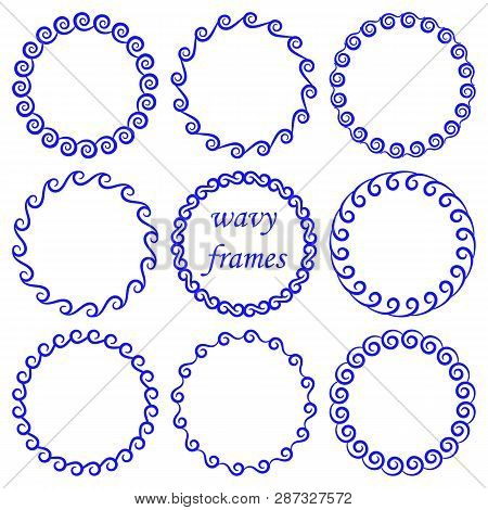Vector Set Round Wavy Vector & Photo (Free Trial) | Bigstock