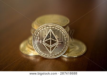 Golden Etherium Coin Image & Photo (Free Trial) | Bigstock