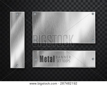 Metal Banners Set Vector & Photo (Free Trial) | Bigstock