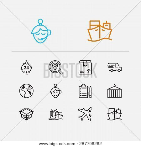 Cargo Icons Set. Vector & Photo (Free Trial) | Bigstock