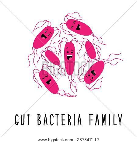 Funny Gut Bacteria Vector & Photo (Free Trial) | Bigstock