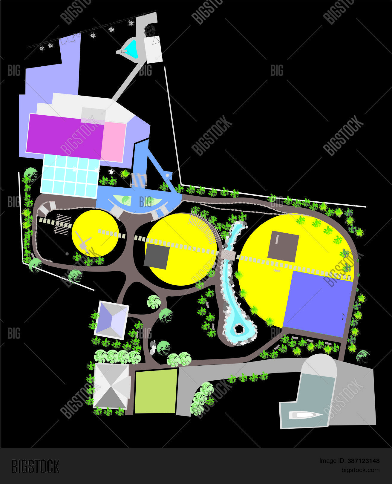 Plan Site House Vector & Photo (Free Trial) | Bigstock