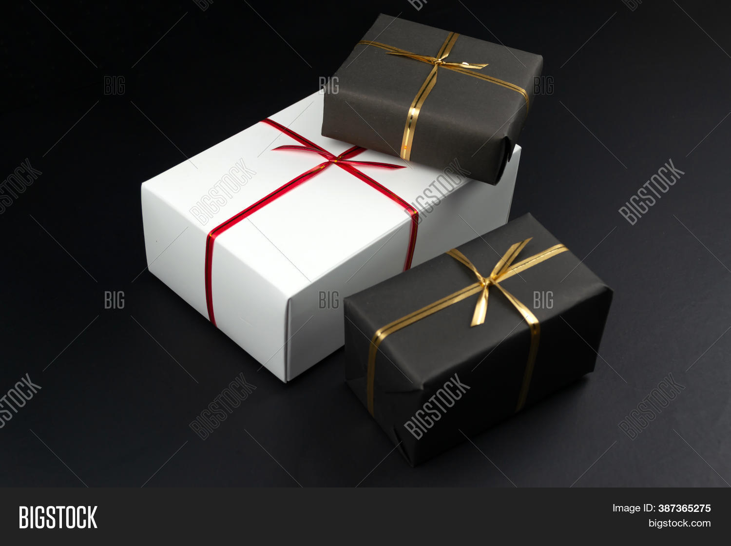 Gift Boxes Black White Image & Photo (Free Trial) | Bigstock