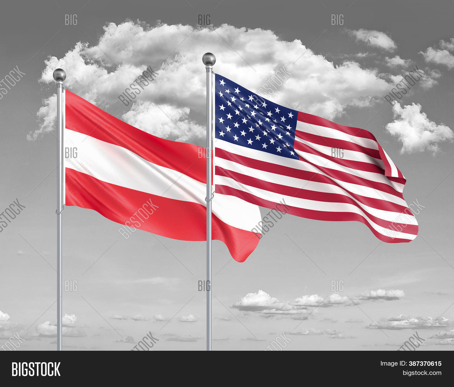 Two Realistic Flags. Image & Photo (Free Trial) | Bigstock