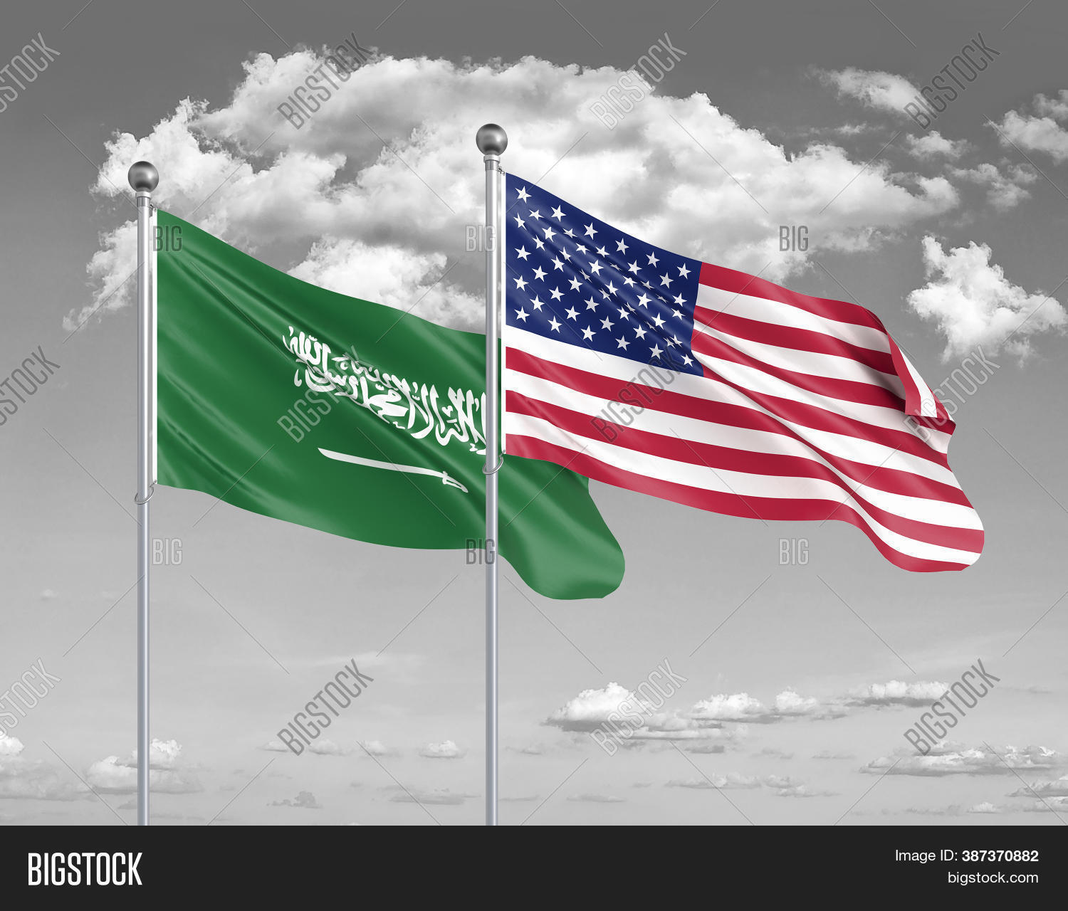 Two Realistic Flags. Image & Photo (Free Trial) | Bigstock