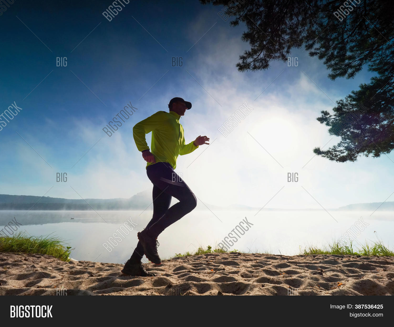 Slim Man Jogging On Image & Photo (Free Trial) | Bigstock