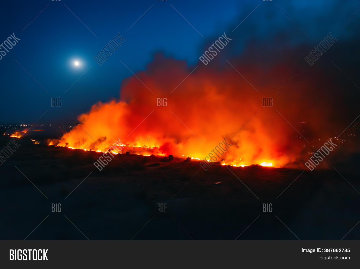 Forest Fire, Aerial Image & Photo (Free Trial) | Bigstock