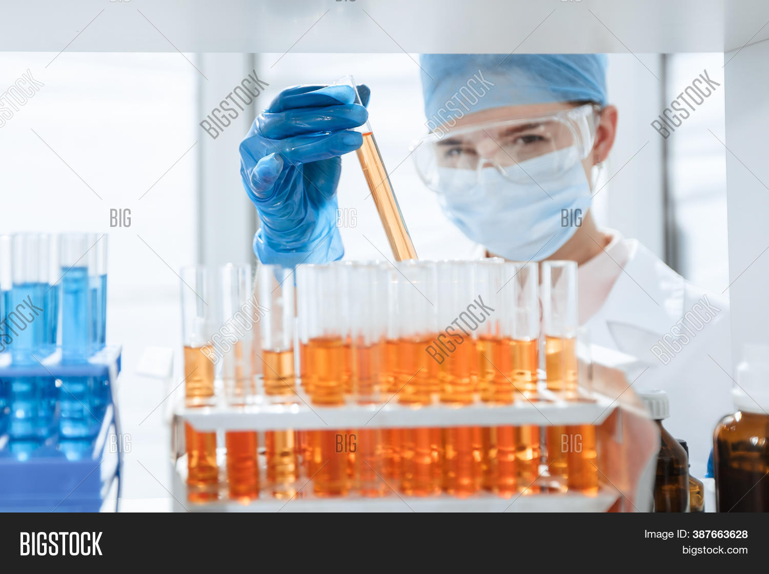 Close . Test Tubes On Image & Photo (Free Trial) | Bigstock
