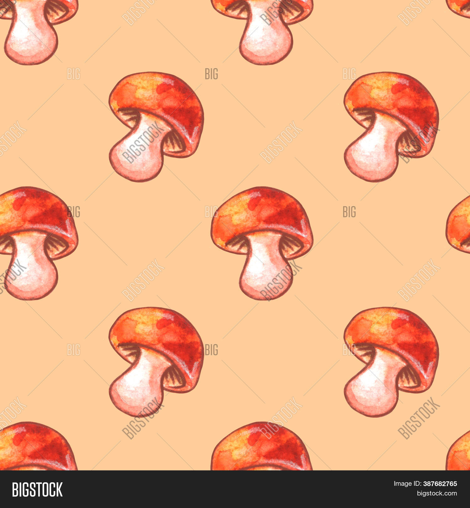 Mushrooms Seamless Image & Photo (Free Trial) | Bigstock